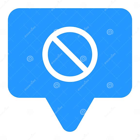 Blue Talk Icon Isolated on White Background Stock Illustration ...