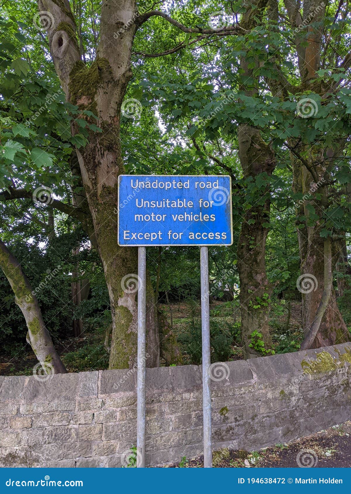 Blue tall sign stock photo. Image of writing, street - 194638472