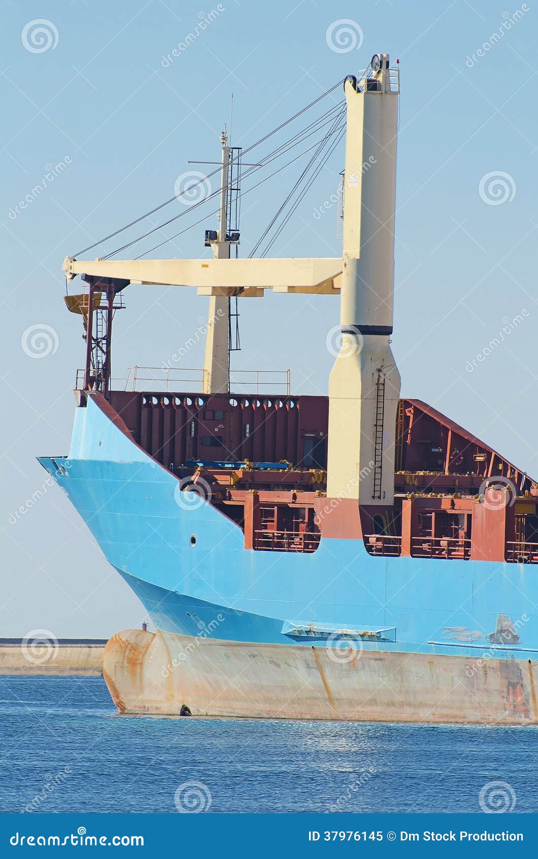Blue tanker ship stock image. Image of equipment, ship - 37976145