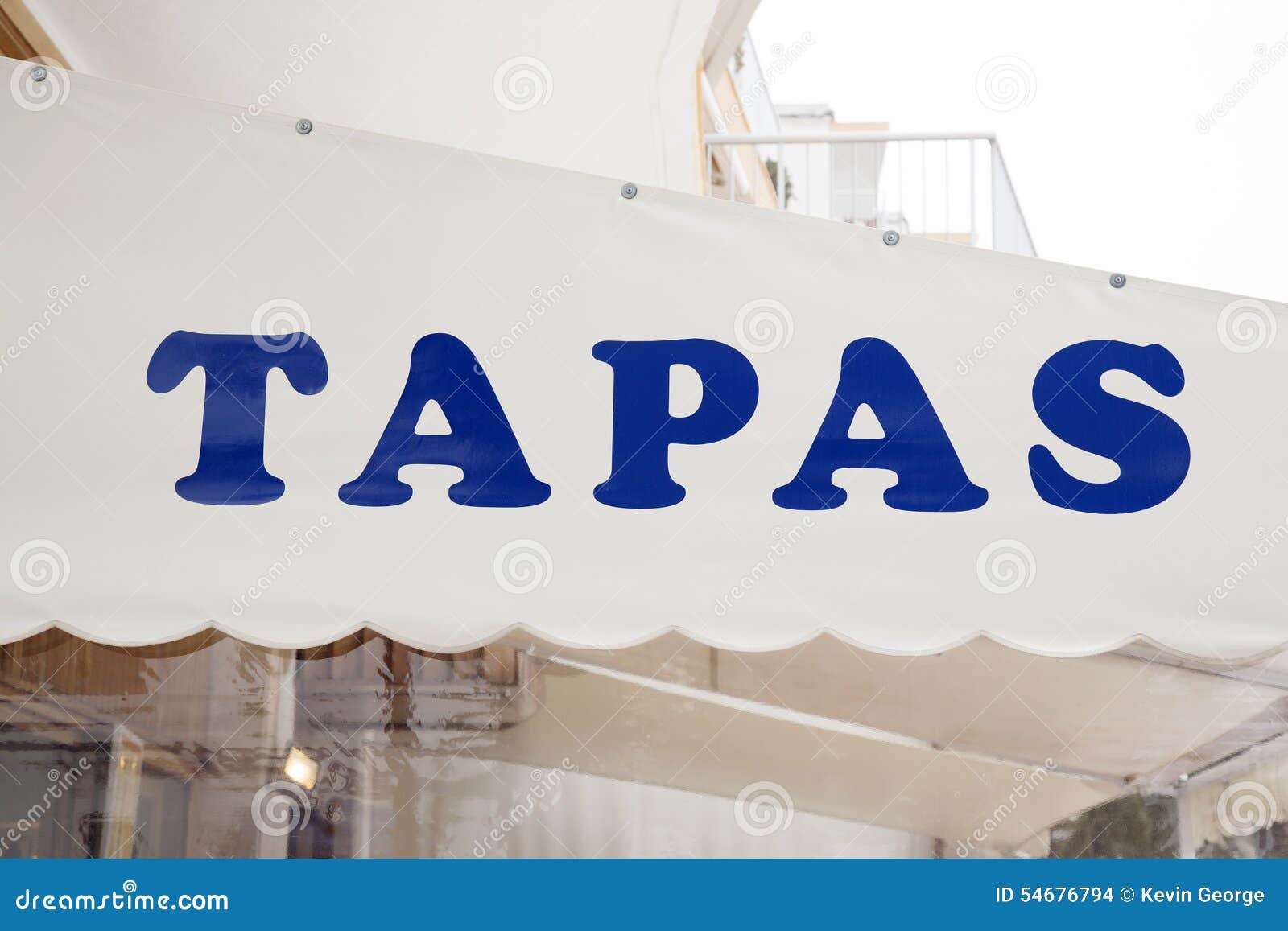 Blue Tapas Sign stock photo. Image of white, tapas, background - 54676794