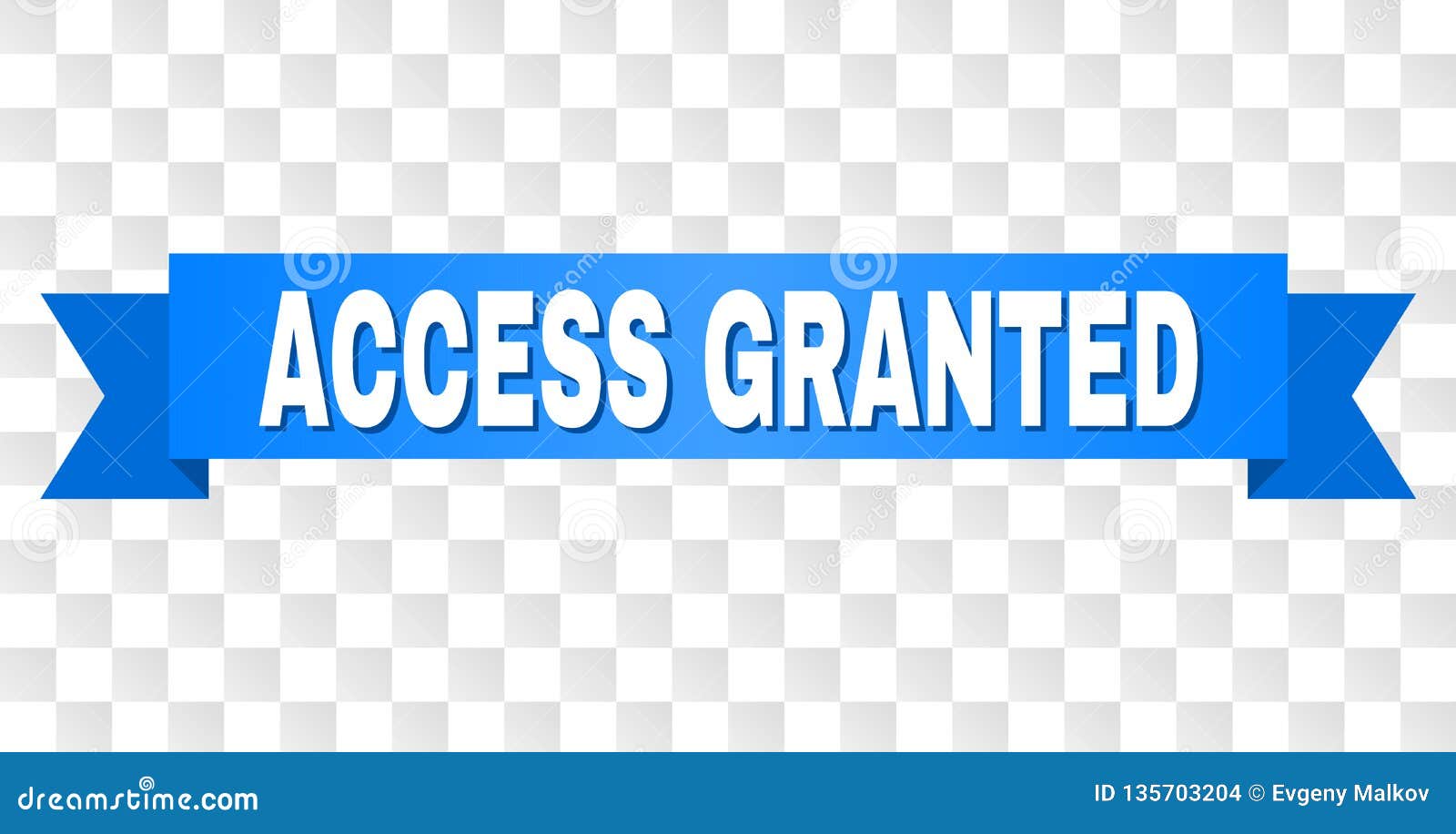 Blue Tape with ACCESS GRANTED Text Stock Vector - Illustration of badge ...