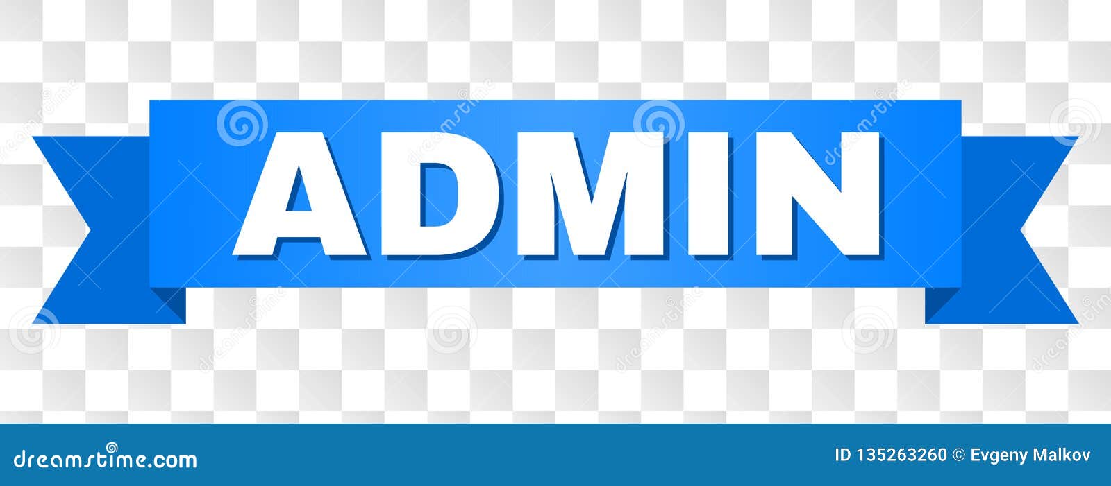 Blue Tape with ADMIN Title stock vector. Illustration of banner - 135263260