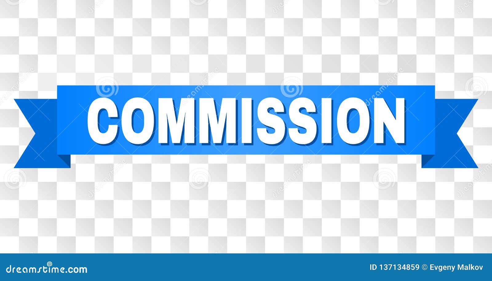 Blue Tape with COMMISSION Caption Stock Vector - Illustration of ...