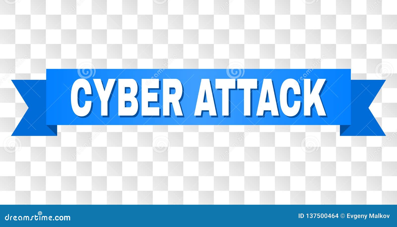 Blue Tape with CYBER ATTACK Text Stock Vector - Illustration of cyber ...