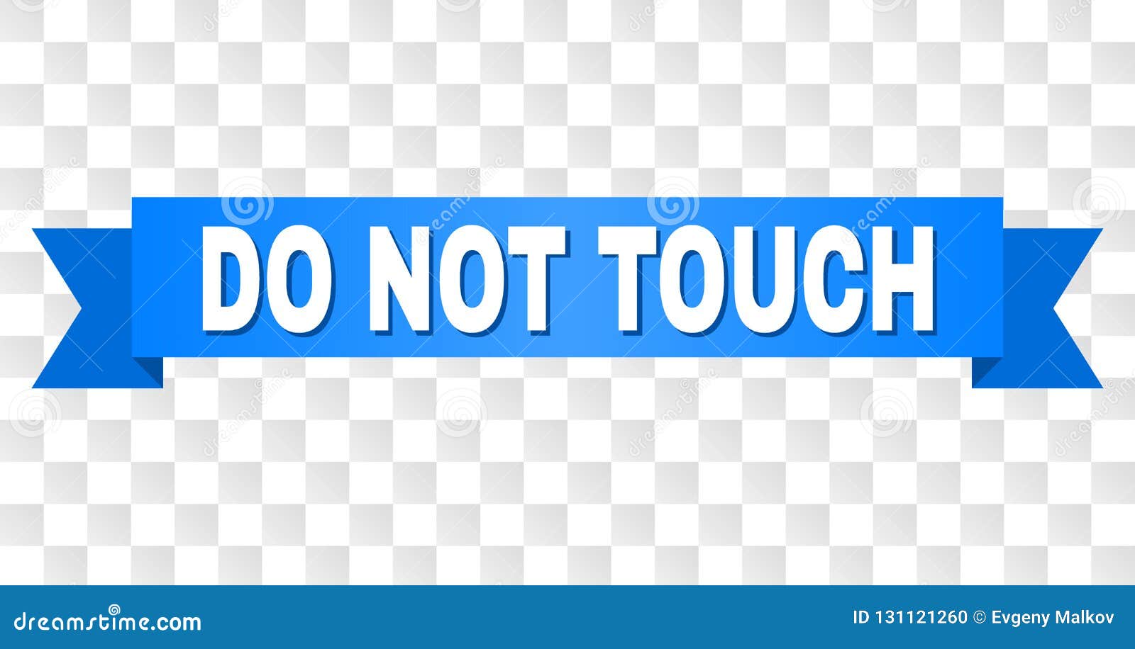 Blue Tape with DO NOT TOUCH Caption Stock Vector - Illustration of ...