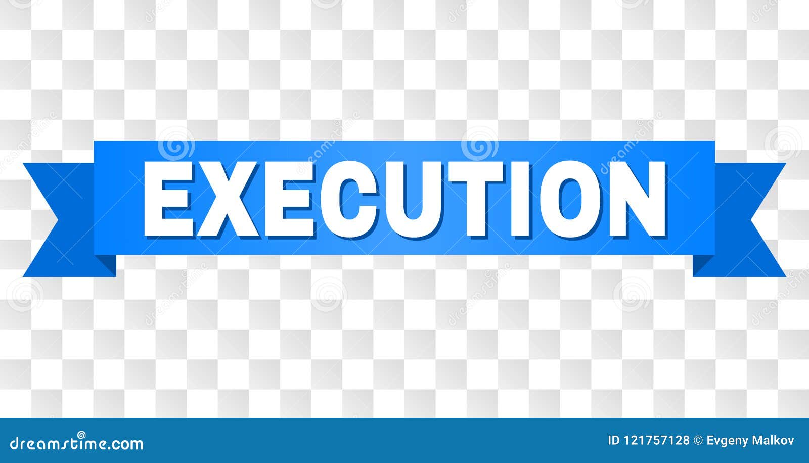 Blue Tape with EXECUTION Title Stock Vector - Illustration of tape ...