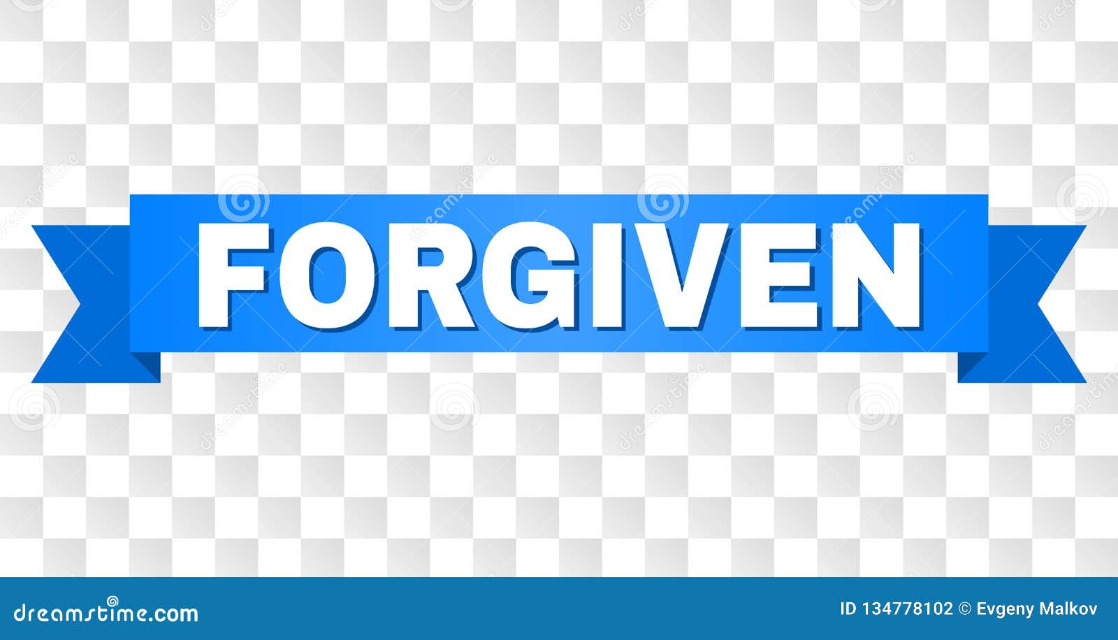 Blue Tape with FORGIVEN Caption Stock Vector - Illustration of band ...
