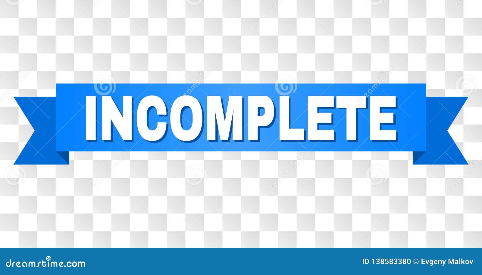 Blue Tape with INCOMPLETE Text Stock Vector - Illustration of emblem ...