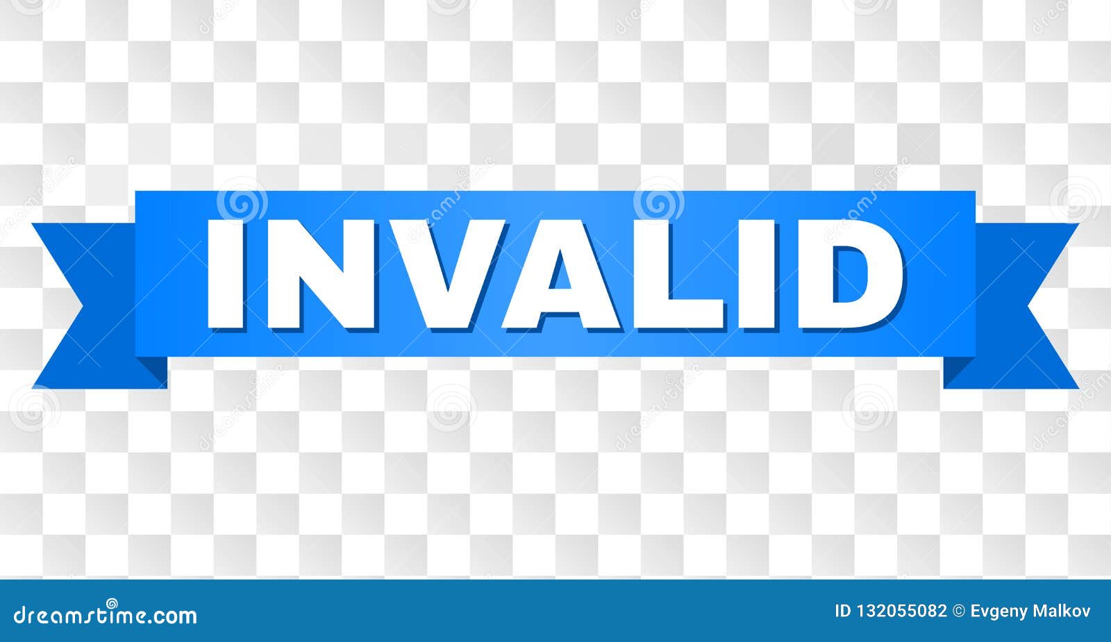 Blue Tape with INVALID Caption Stock Vector - Illustration of element ...