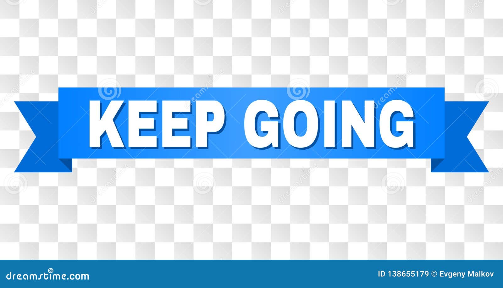 Blue Tape with KEEP GOING Caption Stock Vector - Illustration of band ...