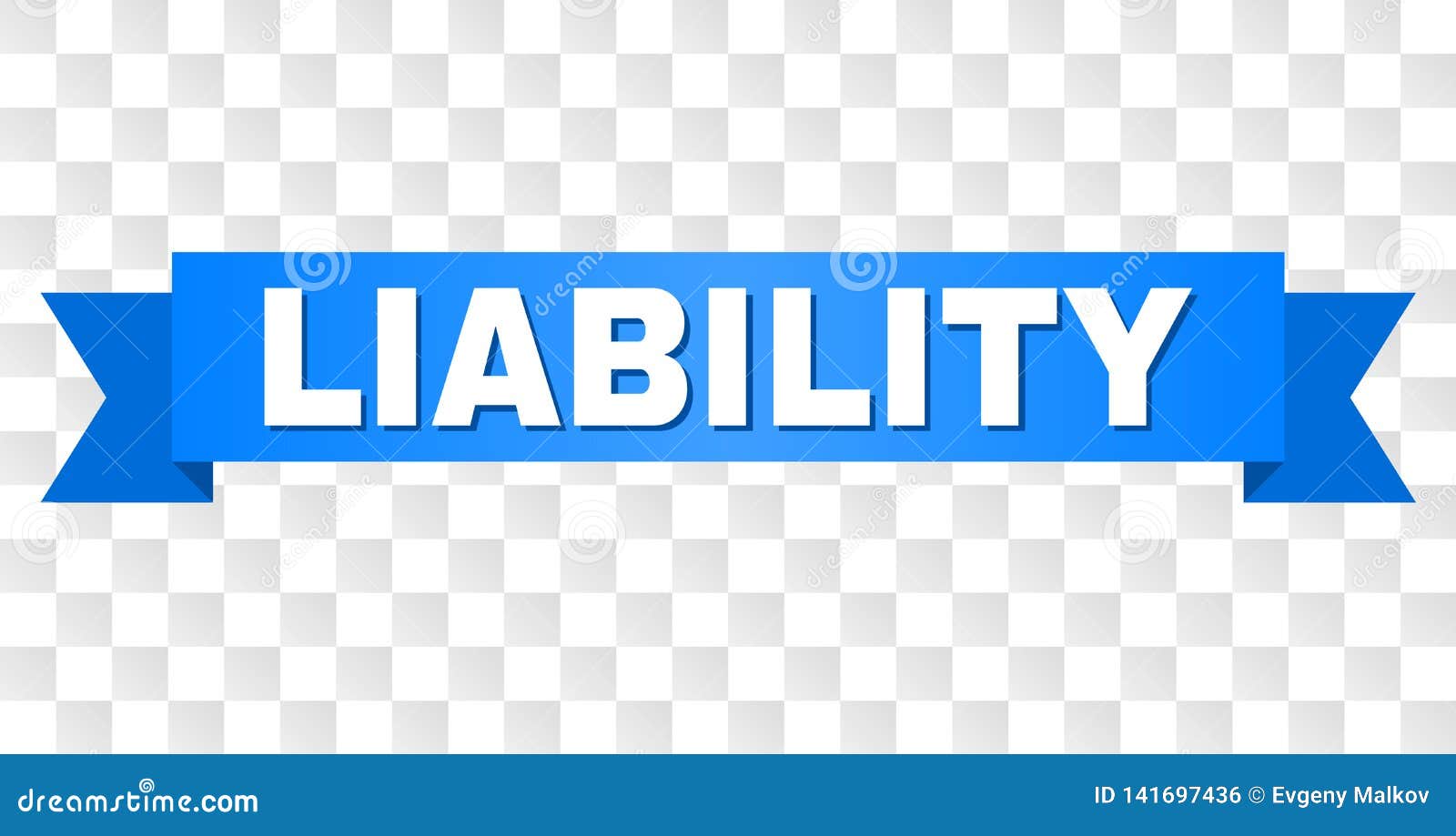 Blue Tape with LIABILITY Caption Stock Vector - Illustration of sticker ...
