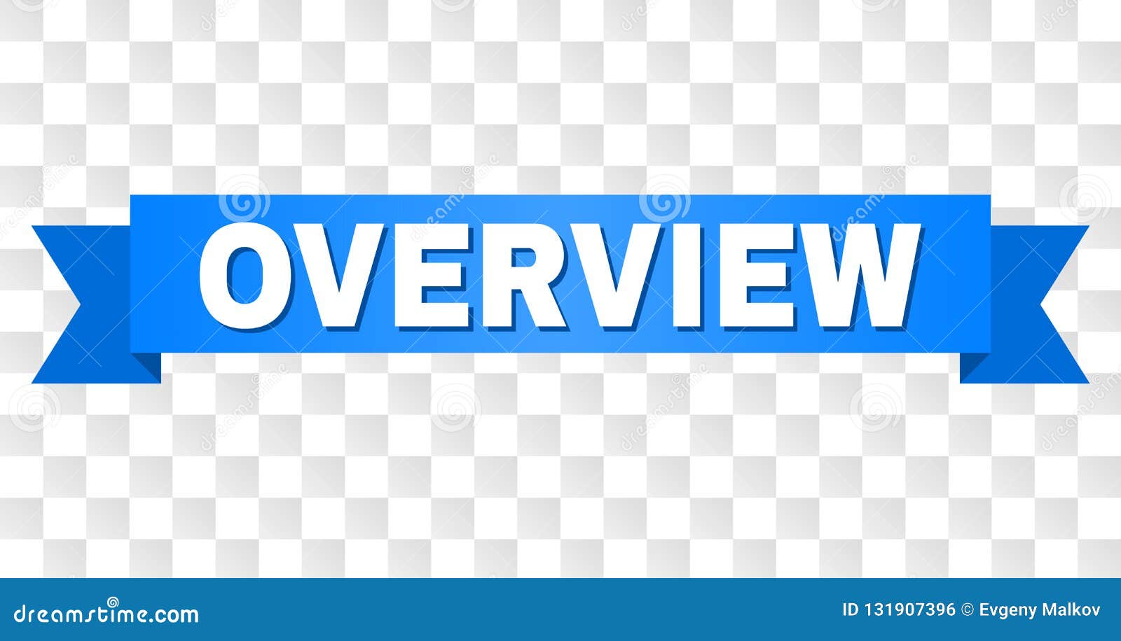 Blue Tape with OVERVIEW Caption Stock Vector - Illustration of abstract ...