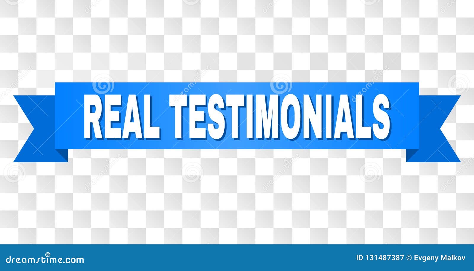 Blue Tape with REAL TESTIMONIALS Title Stock Vector - Illustration of ...