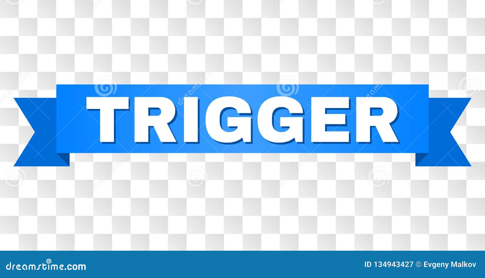 Blue Tape with TRIGGER Title Stock Vector - Illustration of transparent ...