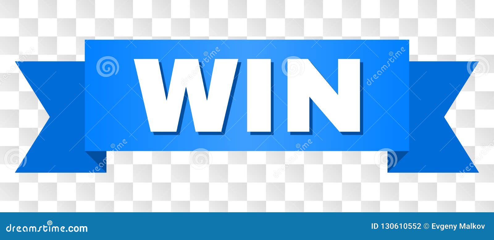 Blue Tape with WIN Text stock vector. Illustration of word - 130610552