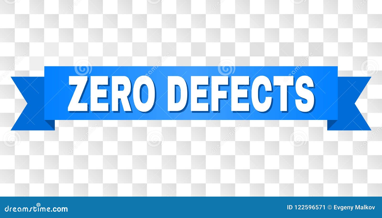 Blue Tape with ZERO DEFECTS Caption Stock Vector - Illustration of ...