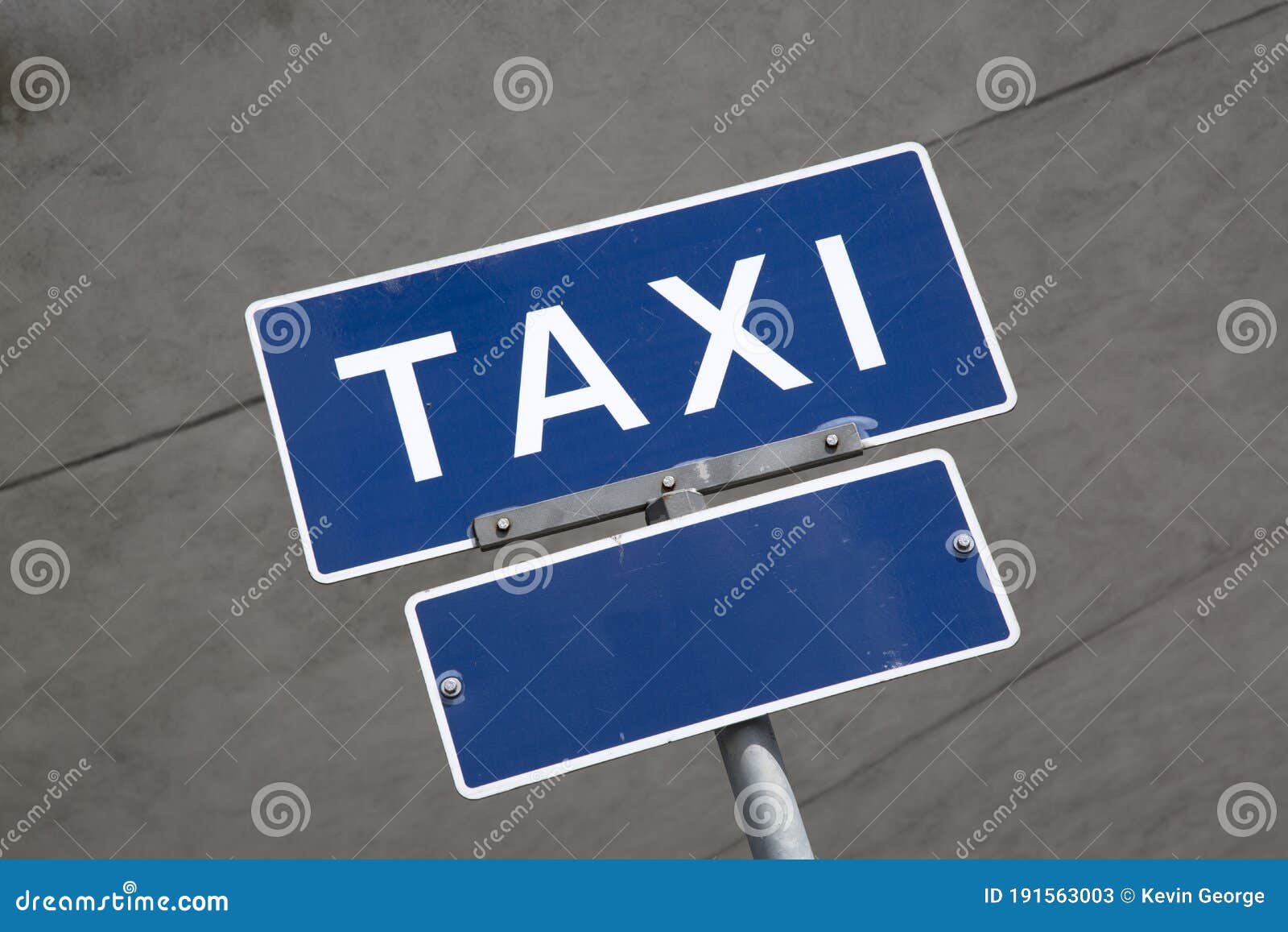 Blue Taxi Sign stock image. Image of background, transport - 191563003