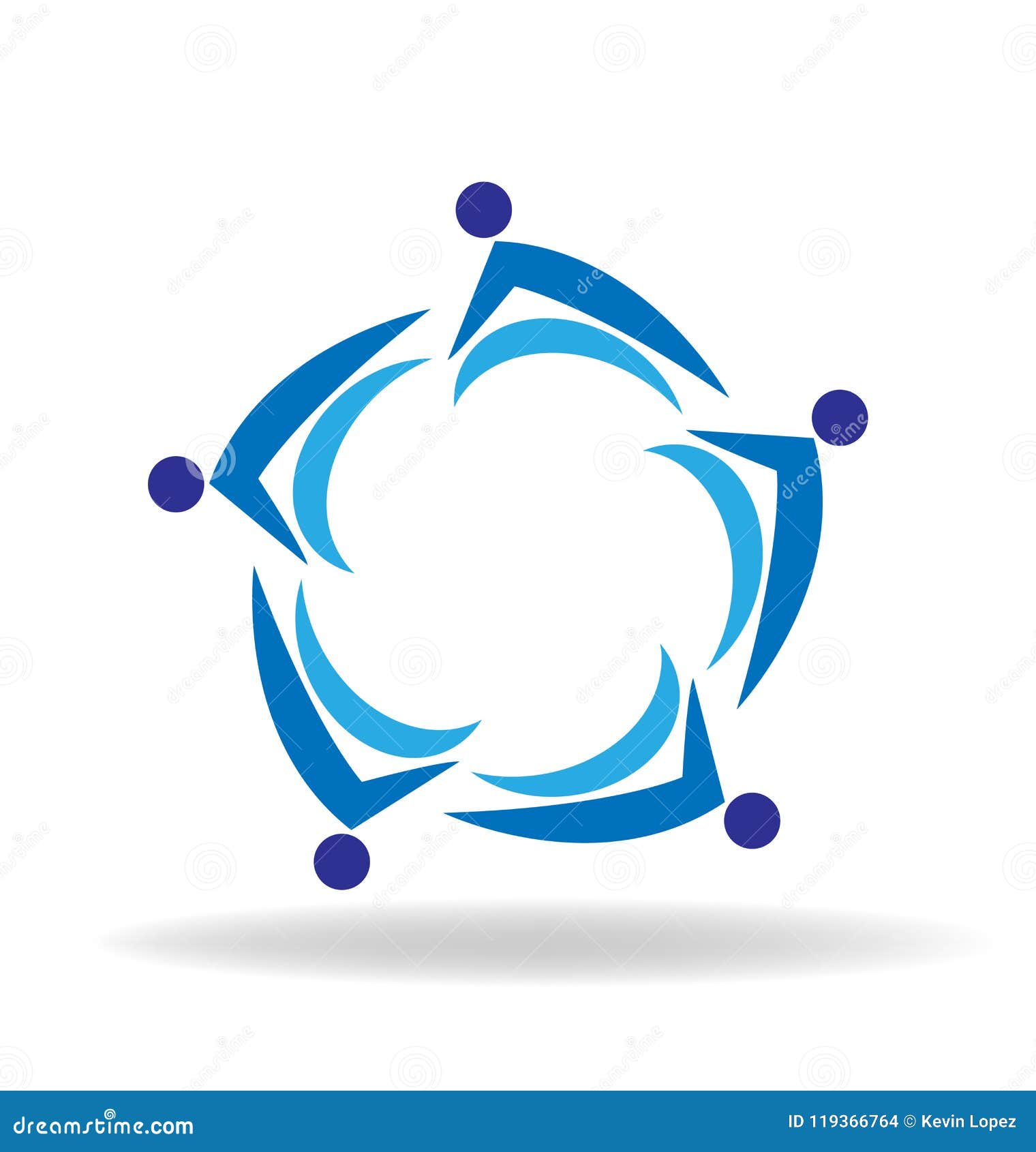 Blue Teamwork Business People Vector Stock Vector - Illustration of ...