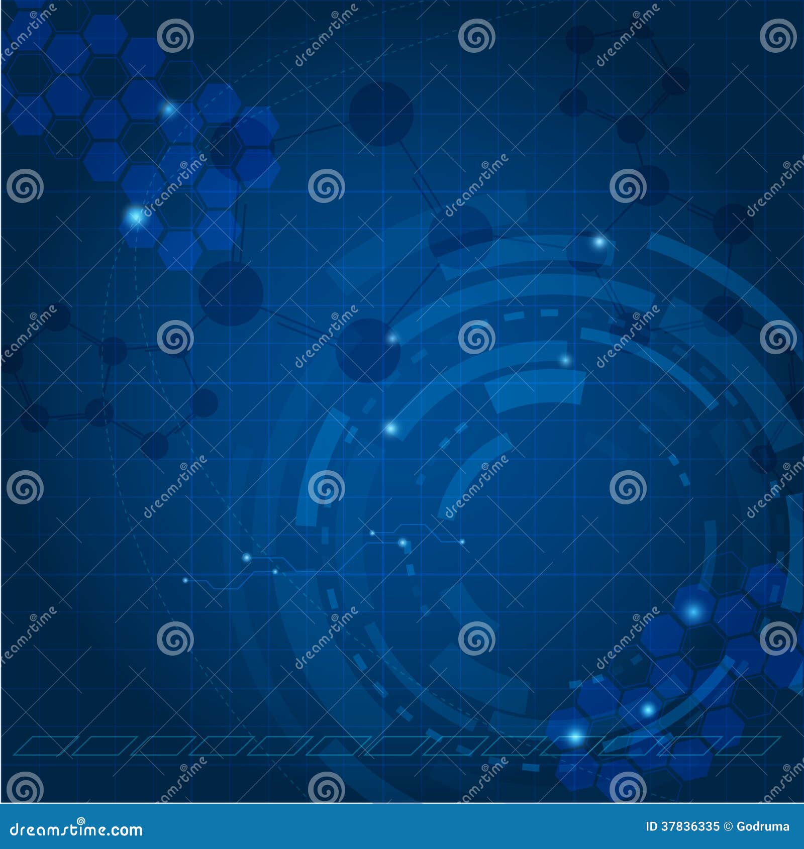 Blue tech background stock vector. Illustration of medical - 37836335