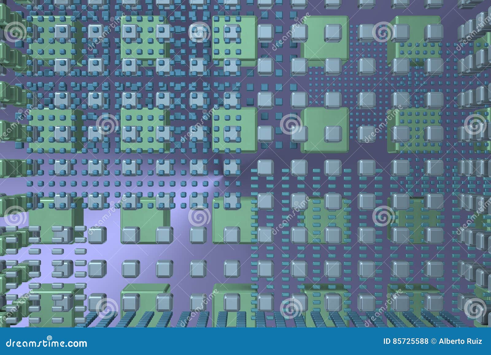 Blue Tech Background with Cubes Stock Photo - Image of communication ...