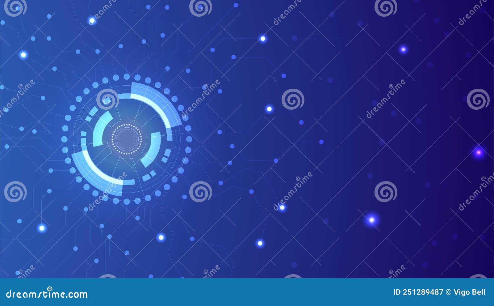 Blue Tech Background Vector Illustration Stock Vector - Illustration of ...