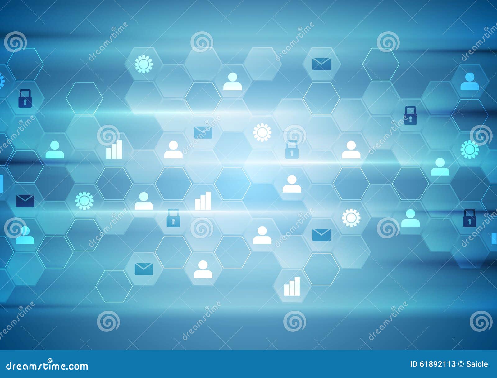 Blue Tech Communication Abstract Background Stock Vector - Illustration ...