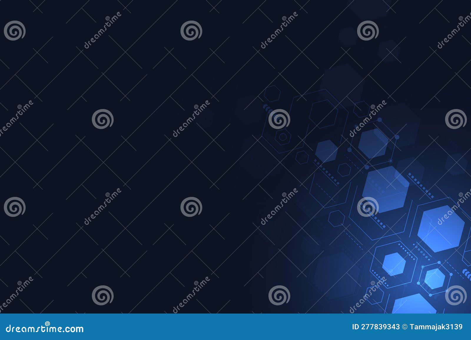 Black and Blue Abstract Technology Background with Hexagonal Element ...