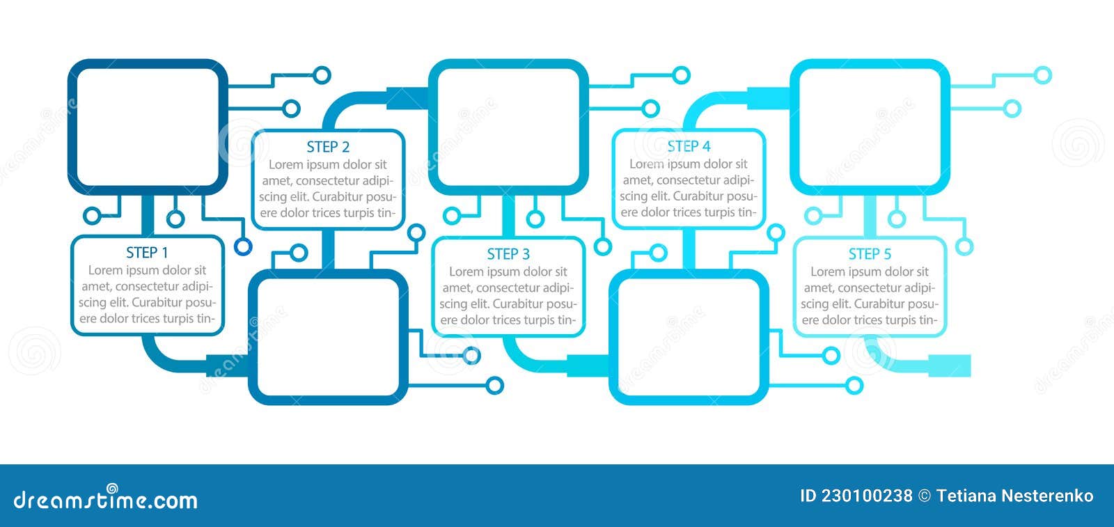Blue Tech Innovation Infographic Chart Design Template Stock Vector ...