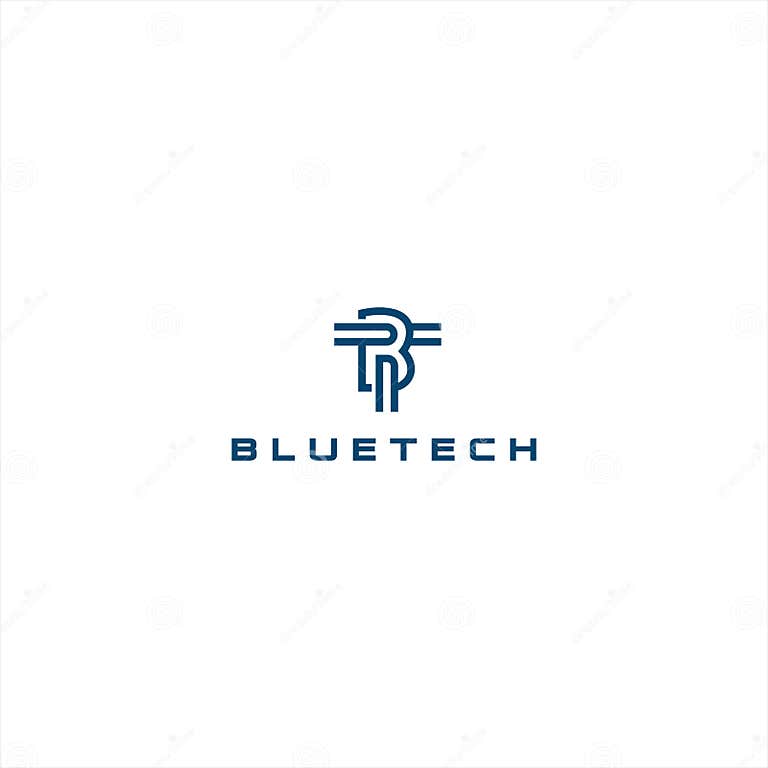 Blue Tech Logo Template Design Stock Vector - Illustration of company ...