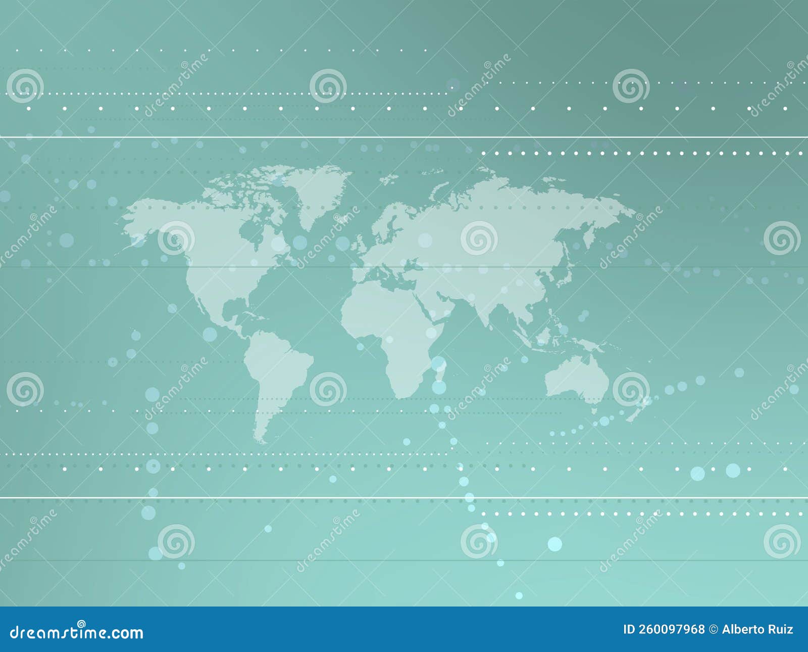 Blue Over Blue Tech Map of the World Silhouette of International ...