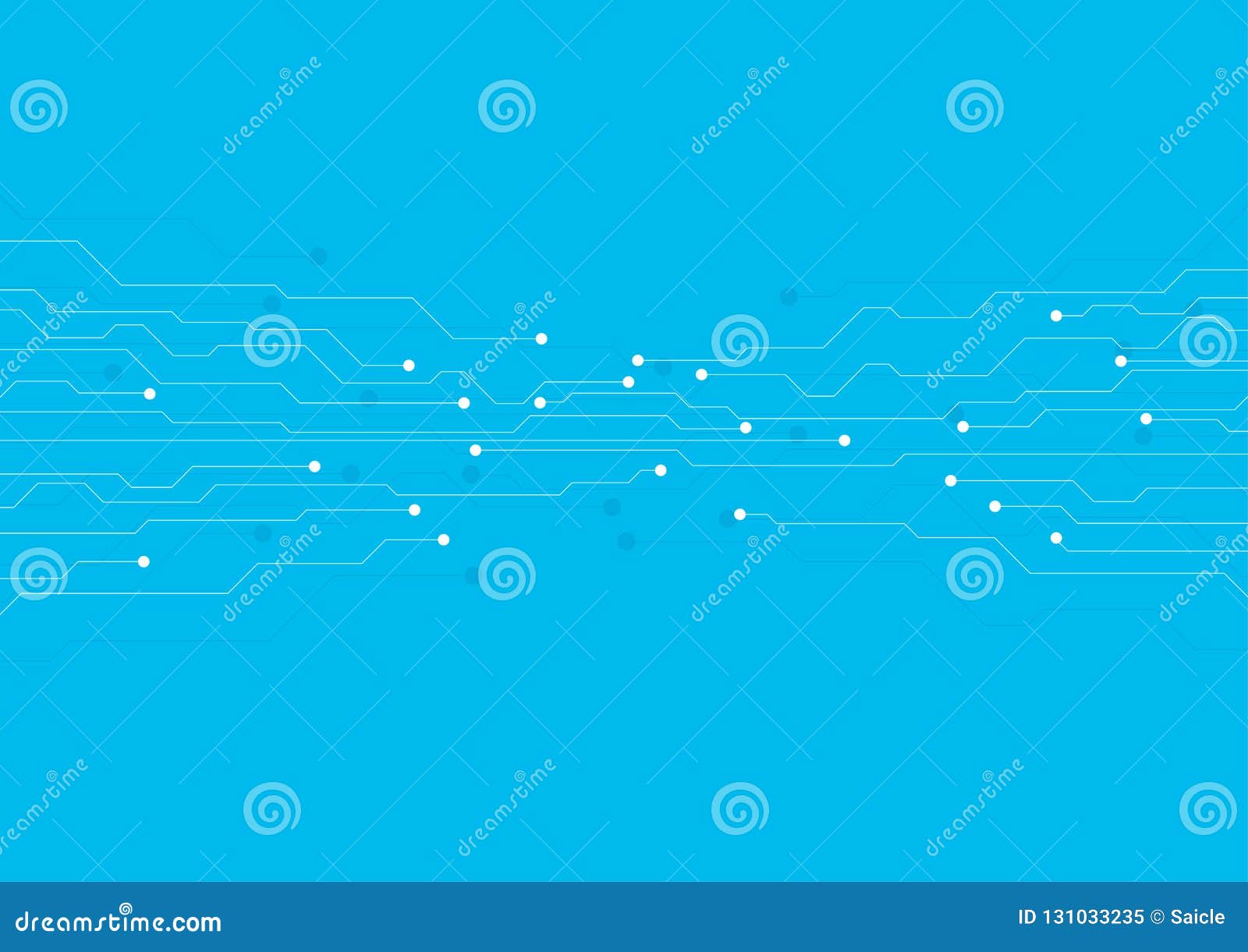 Blue Technical Circuit Board Lines Chip Futuristic Background Stock ...