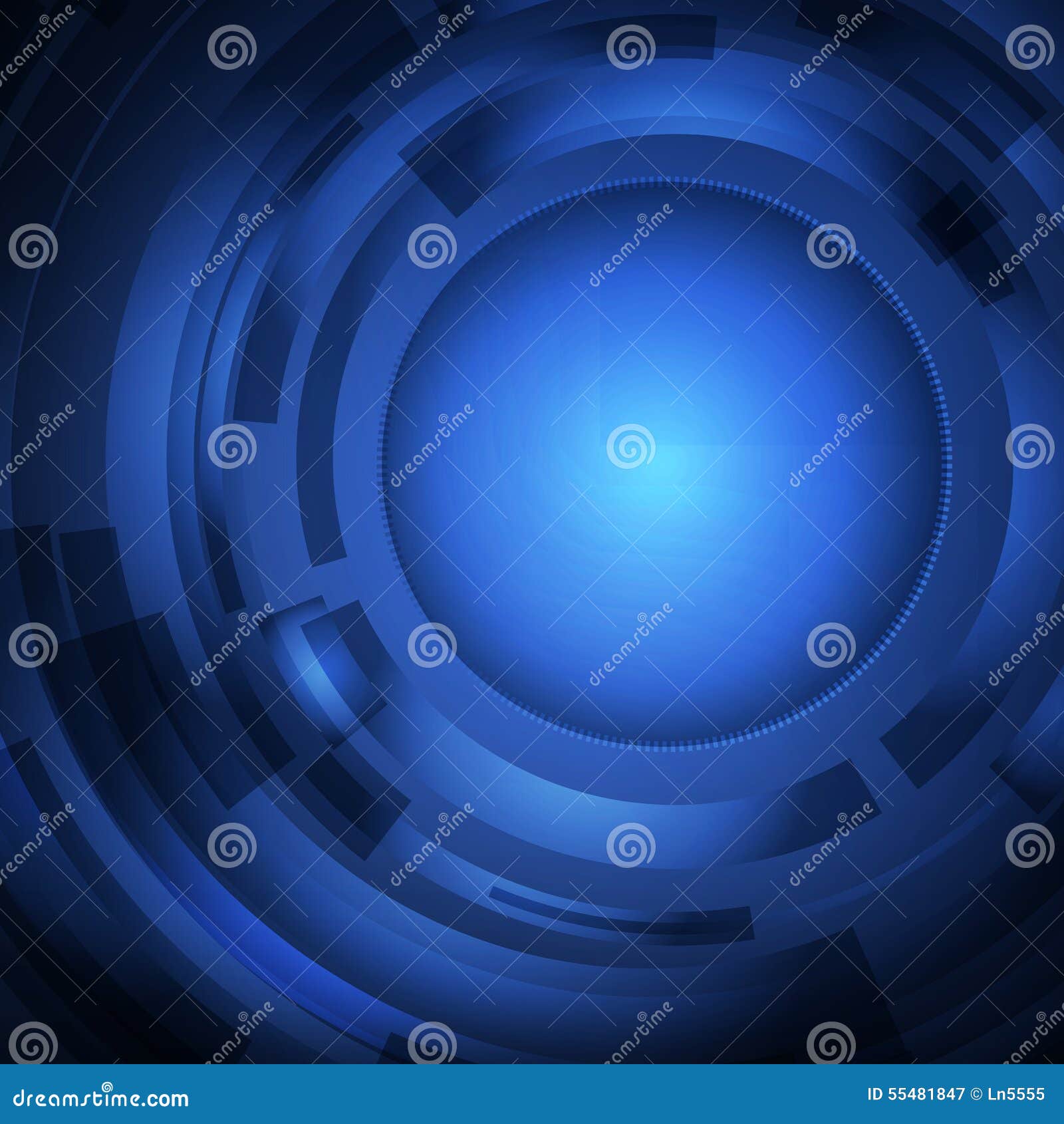 Blue Technical Circular Text Layout Stock Vector - Illustration of ...