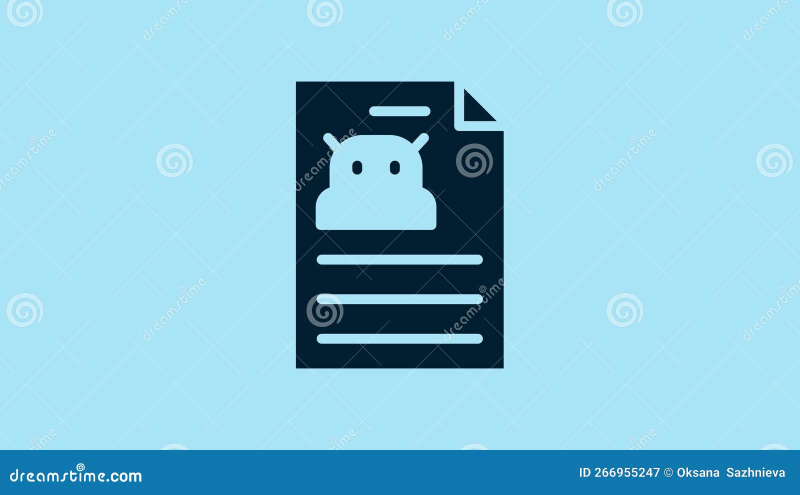 Blue Technical Specification Icon Isolated on Blue Background ...