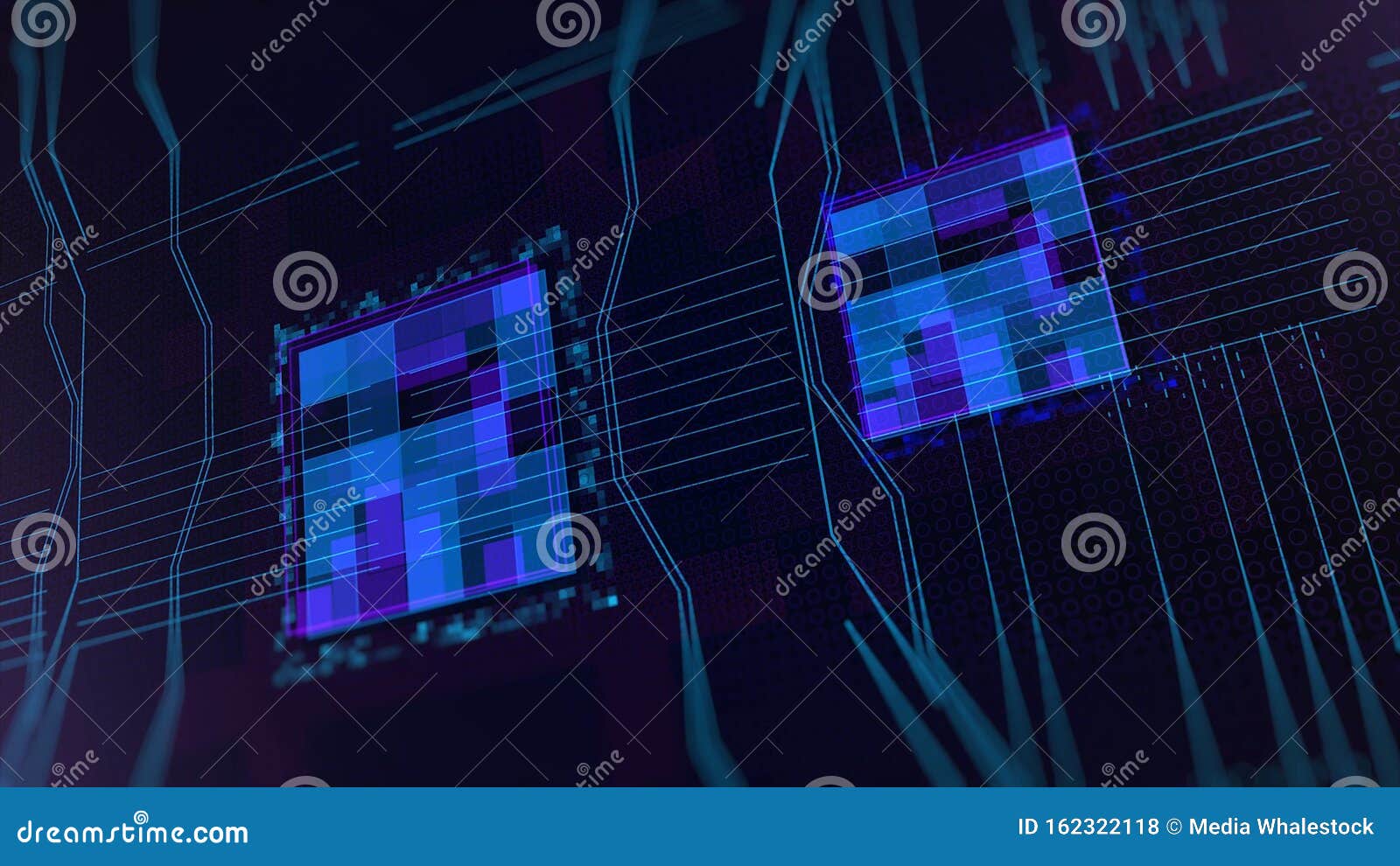 Abstract Micro Electronic Technology Circuits Texture Stock ...