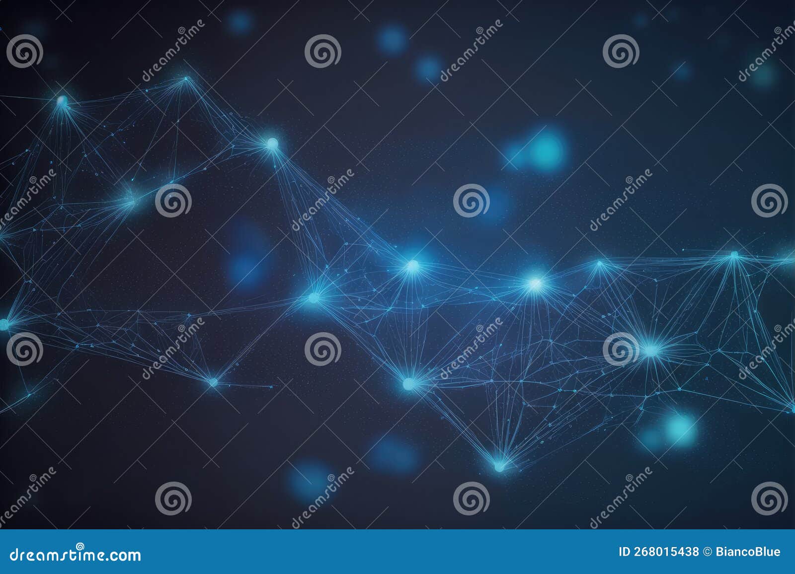 Blue Technology Abstract Background of Connection Network Stock ...