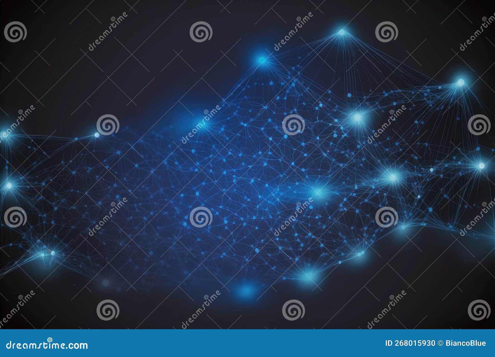 Blue Technology Abstract Background of Connection Network Stock ...