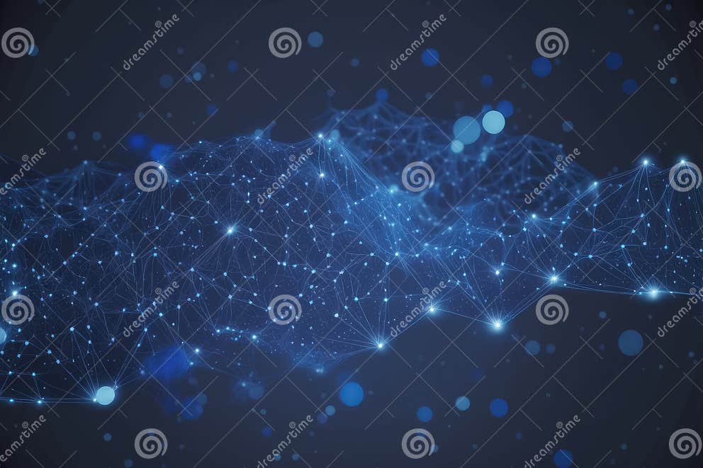 Blue Technology Abstract Background of Connection Network Stock ...