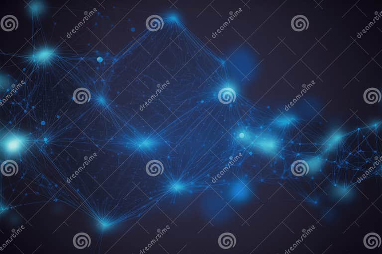 Blue Technology Abstract Background of Connection Network Stock ...