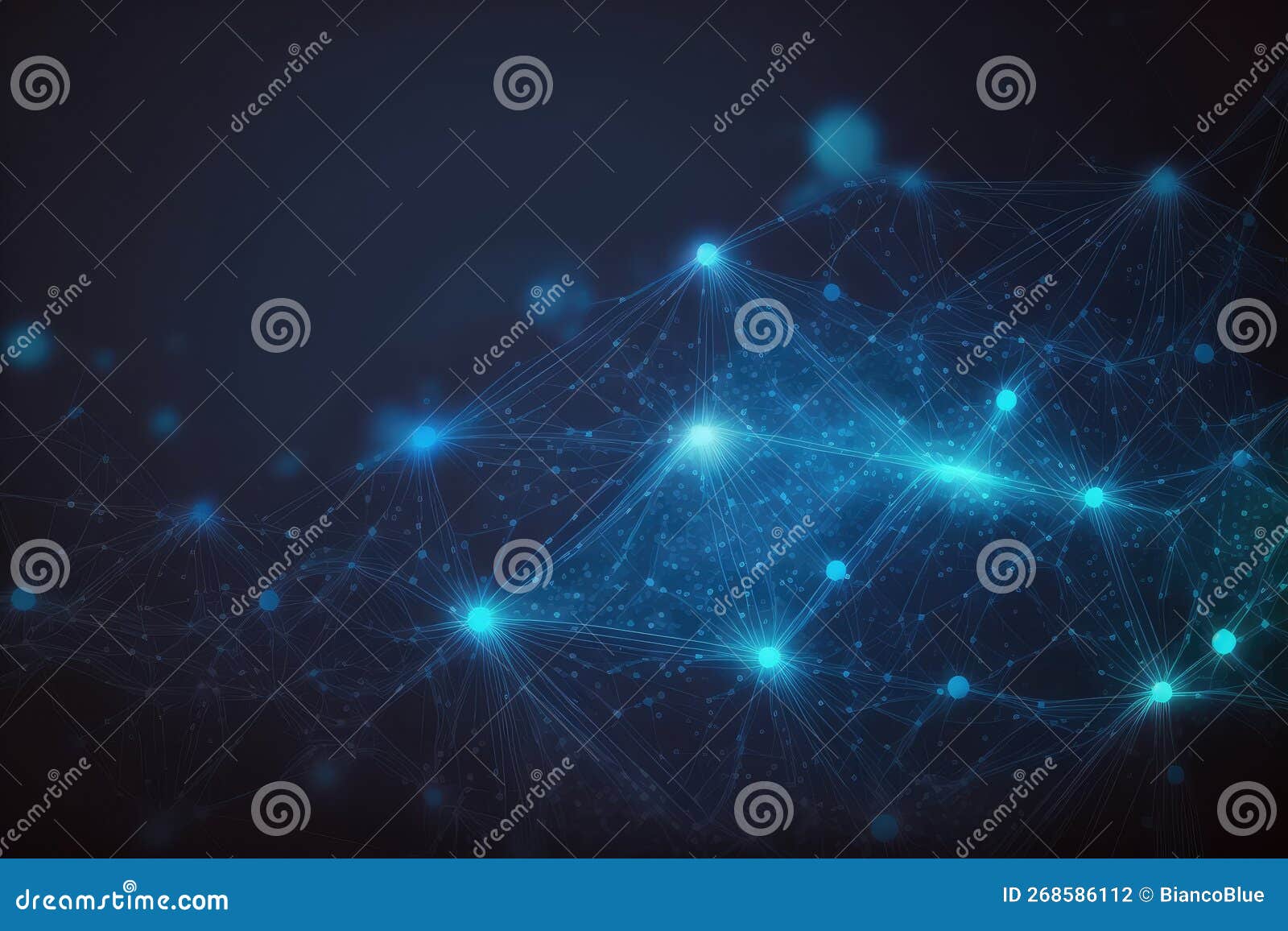 Blue Technology Abstract Background of Connection Network Stock ...