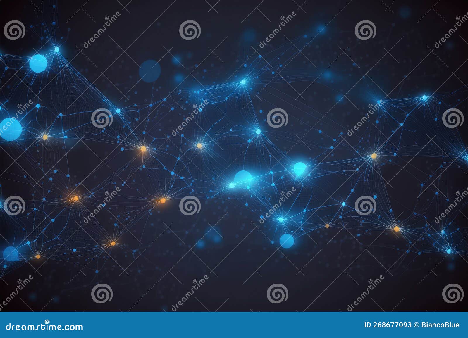 Blue Technology Abstract Background of Connection Network Stock ...