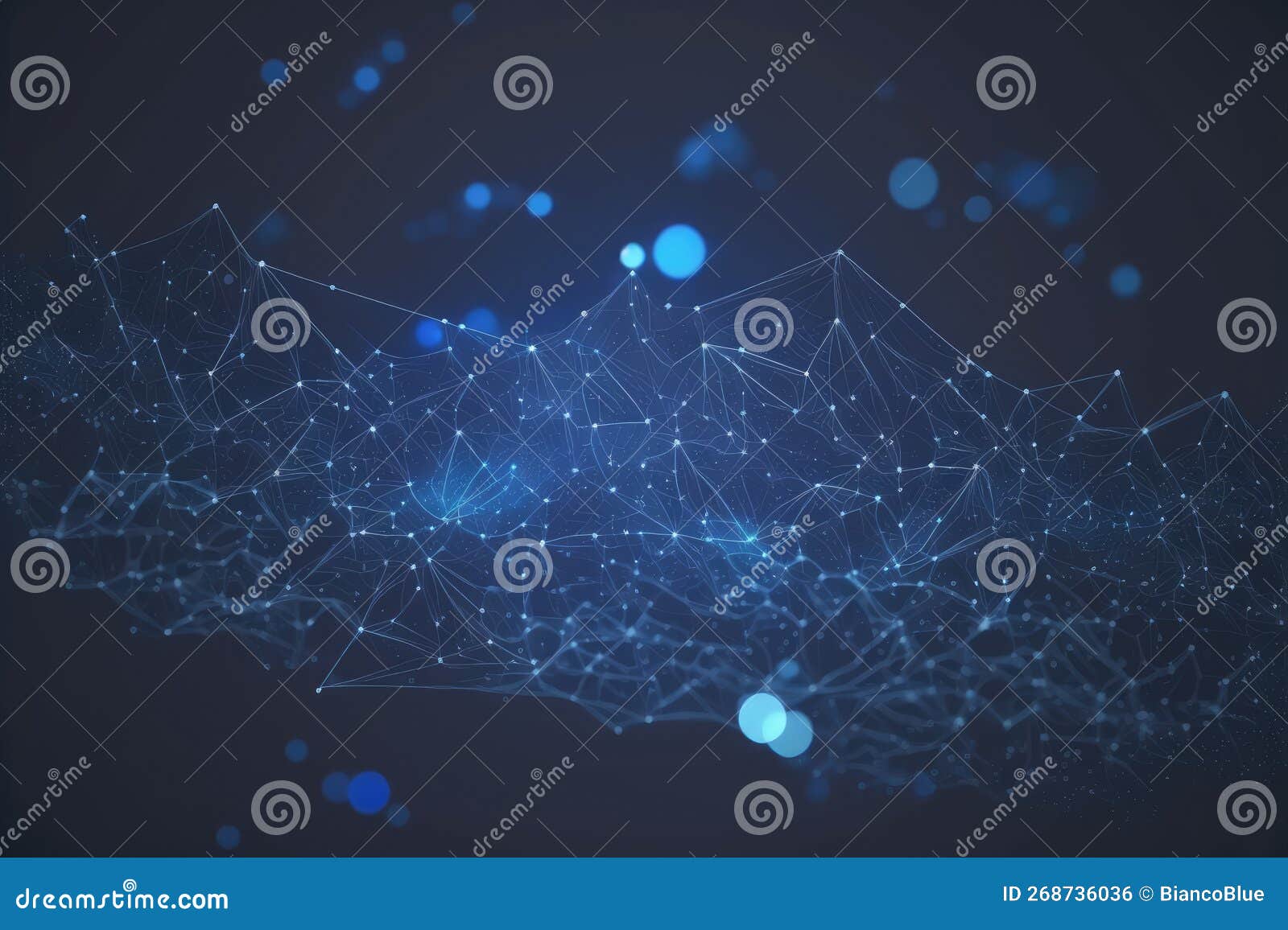 Blue Technology Abstract Background of Connection Network Stock ...