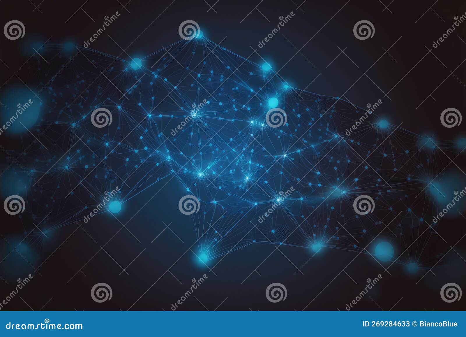 Blue Technology Abstract Background of Connection Network Stock ...