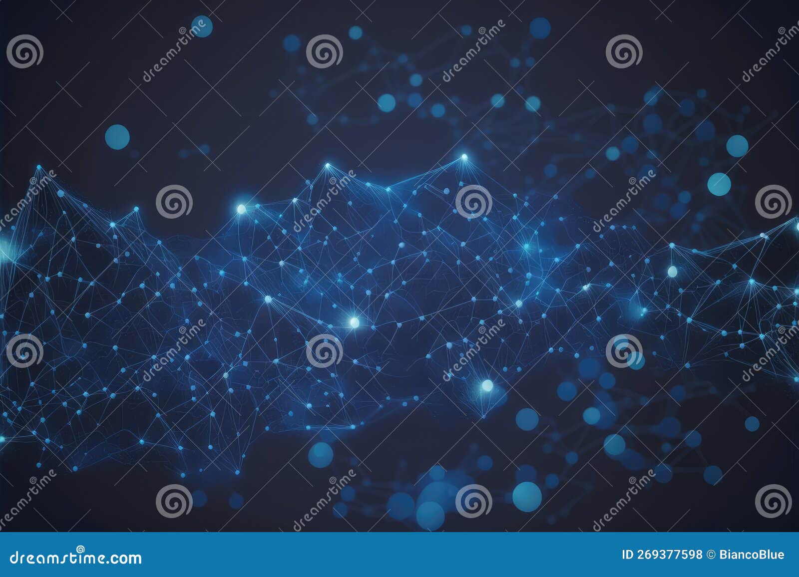 Blue Technology Abstract Background of Connection Network Stock ...