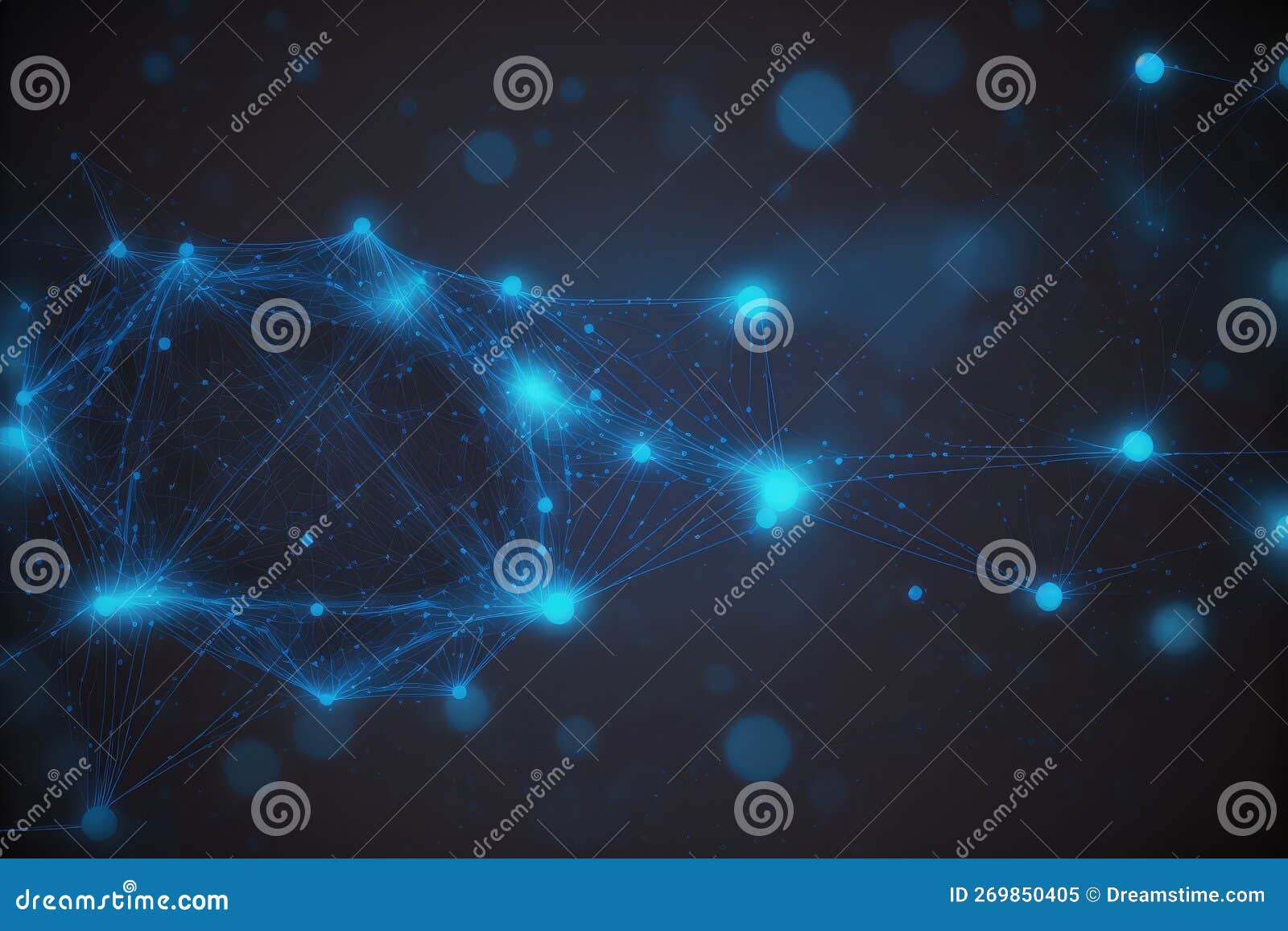 Blue Technology Abstract Background of Connection Network Stock ...