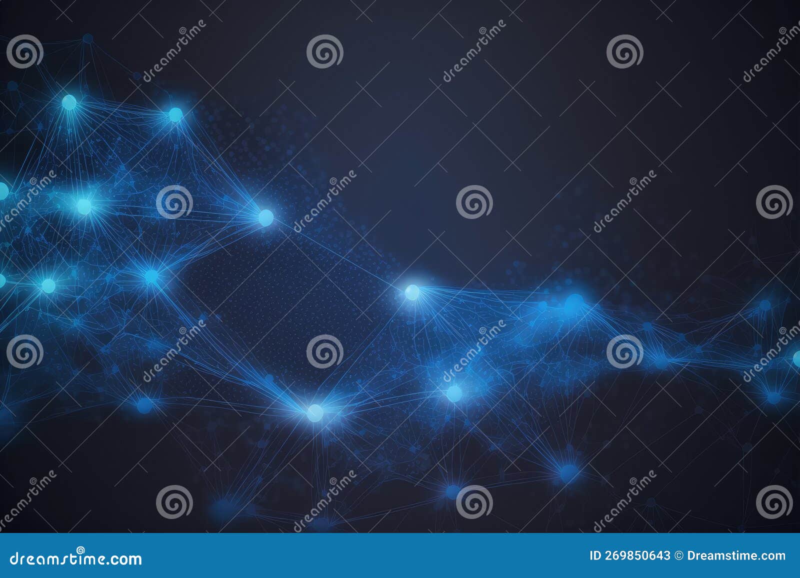 Blue Technology Abstract Background of Connection Network Stock ...