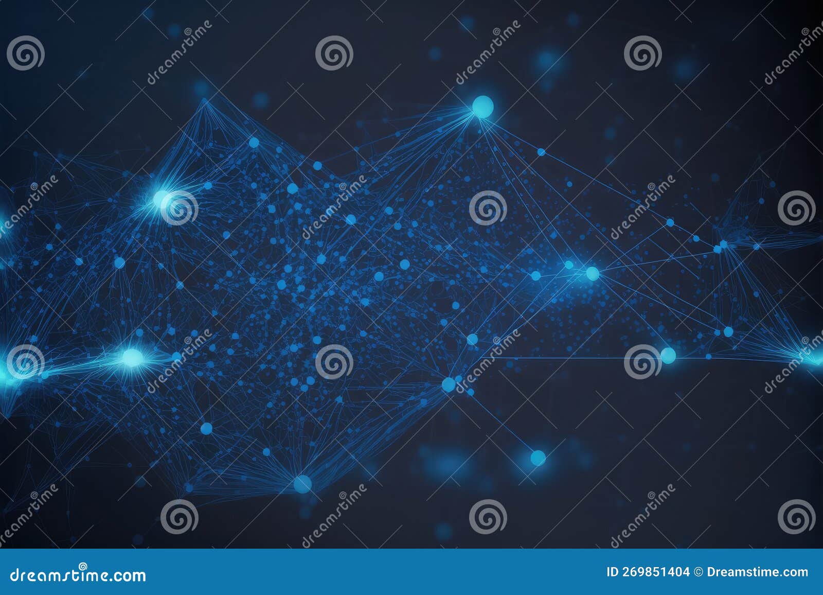 Blue Technology Abstract Background of Connection Network Stock ...