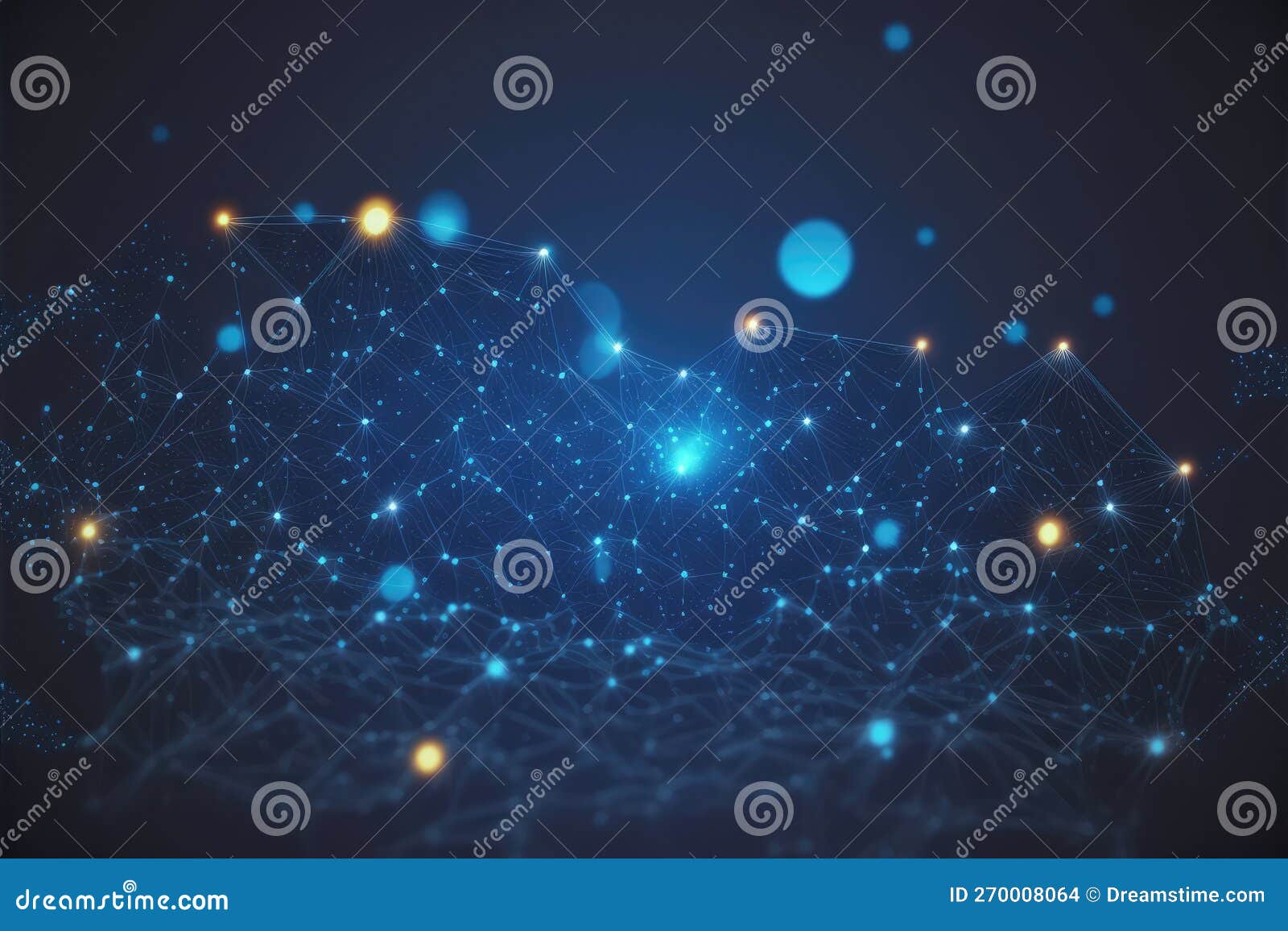 Blue Technology Abstract Background of Connection Network Stock ...
