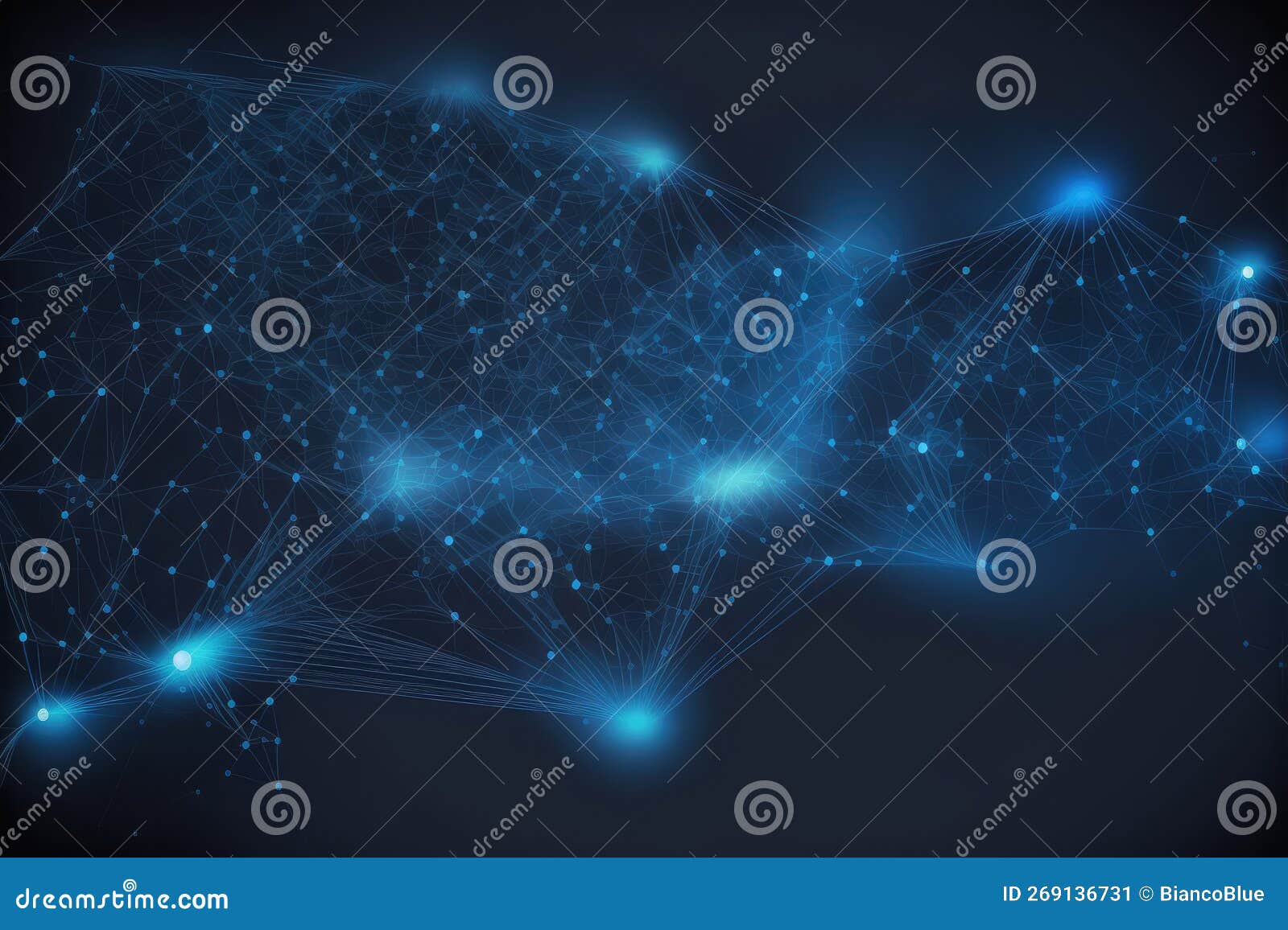 Blue Technology Abstract Background of Connection Network Stock ...