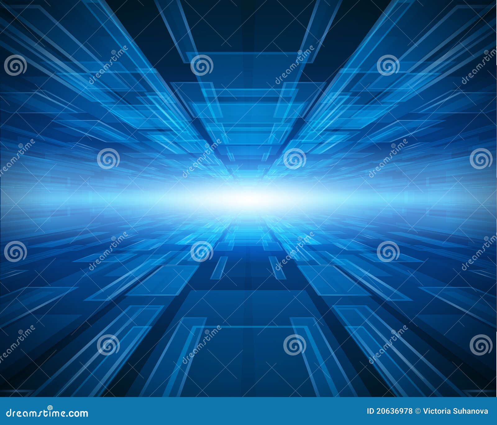 Blue technology background stock illustration. Illustration of line ...