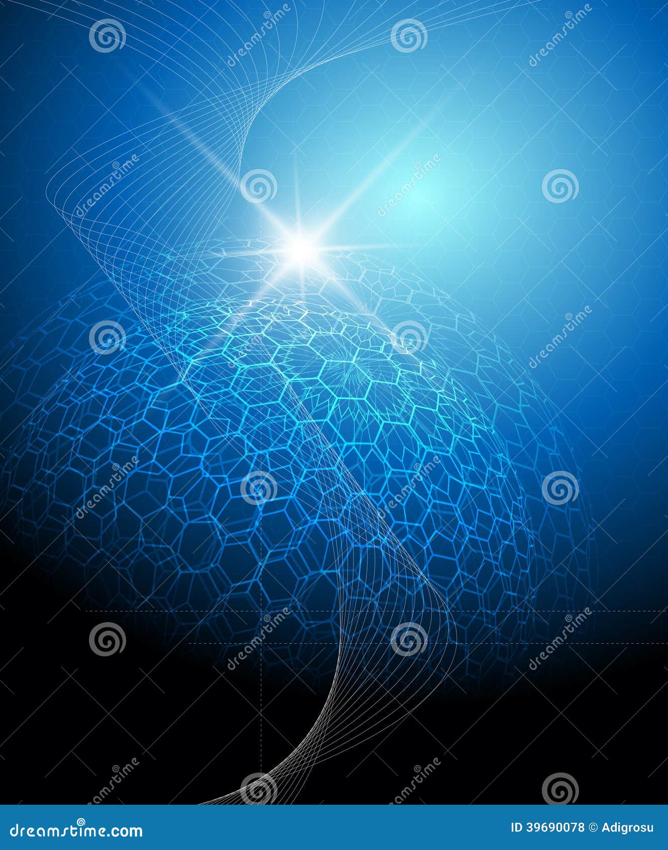 Blue technology background stock vector. Illustration of bright - 39690078